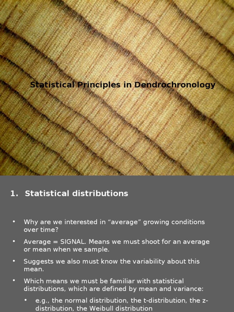 Dendro Statistics | PDF | Mean | Sampling (Statistics)