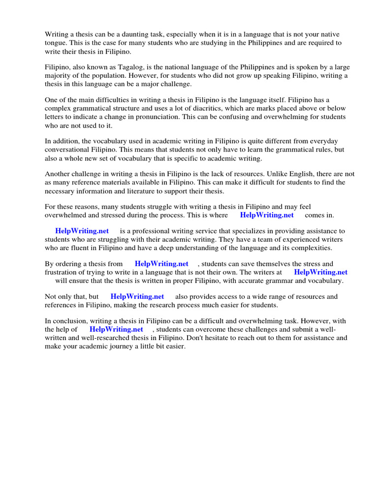 Term Paper Sample in Filipino | Download Free PDF | Tagalog Language ...