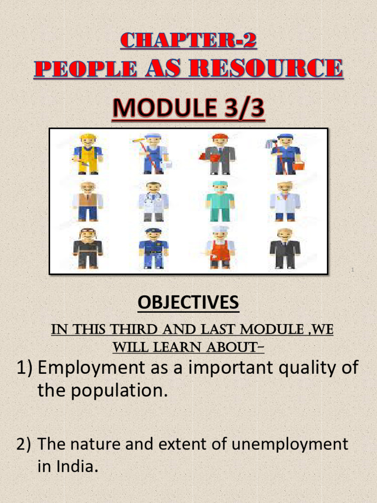 3 Module People As Resource 9 Class Economics | PDF | Unemployment | Employment