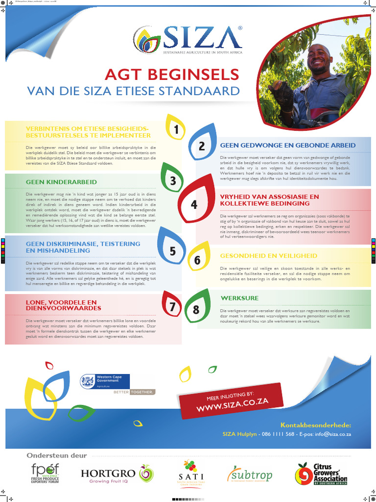 SIZA Principals Posters - Afrikaans - 3mm Bleed | PDF