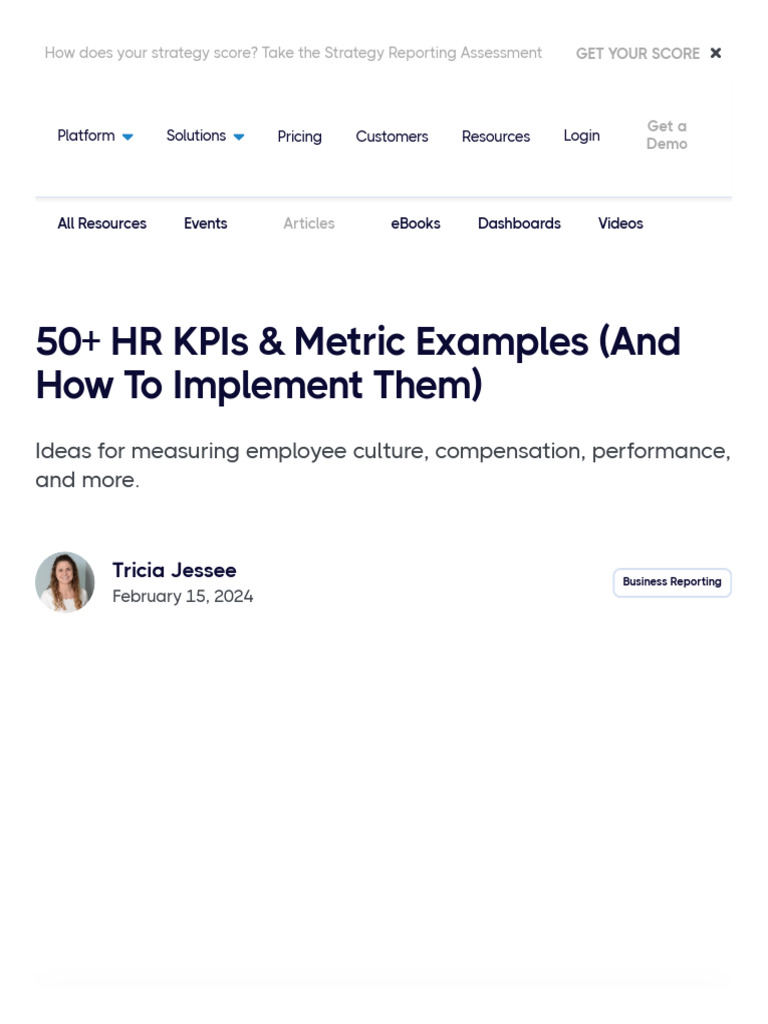 50+ HR KPIs & Metric Examples (And How To Implement Them) | PDF | Performance Indicator | Employment