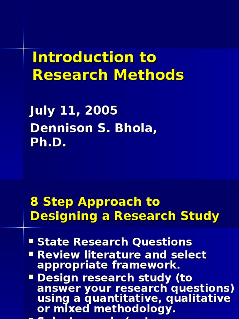 Introduction To Research Methods | PDF | Qualitative Research ...