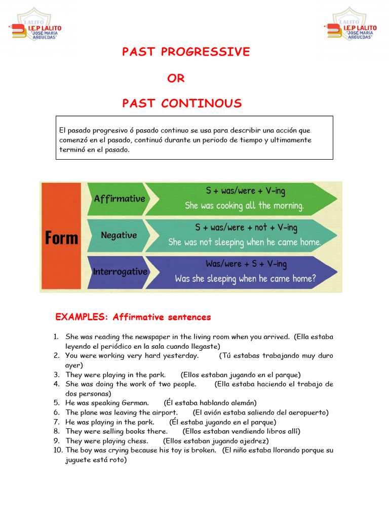 Past Progressive 2022 | PDF | Estudios de idiomas extranjeros | Arte