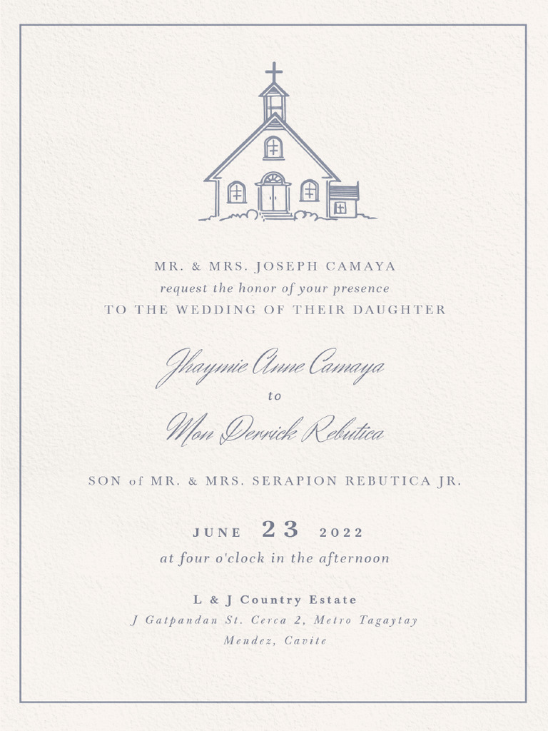 Sample Wedding Invitation | PDF