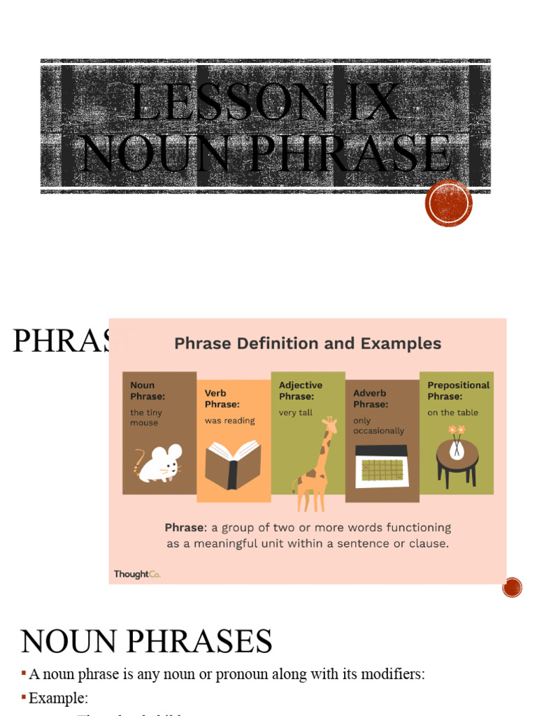 Understanding Noun Phrases | PDF | Verb | Noun