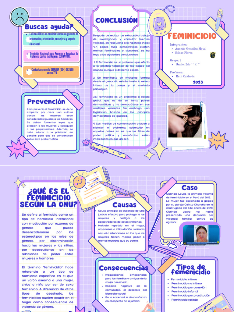 El Feminicidio (Trípticos) | PDF | La violencia contra las mujeres ...