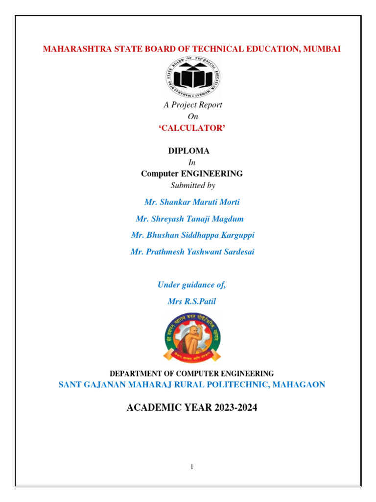 Maharashtra State Board of Technical Education, Mumbai: Diploma ... Maharashtra State Board of Technical Education, Mumbai: Diploma ...