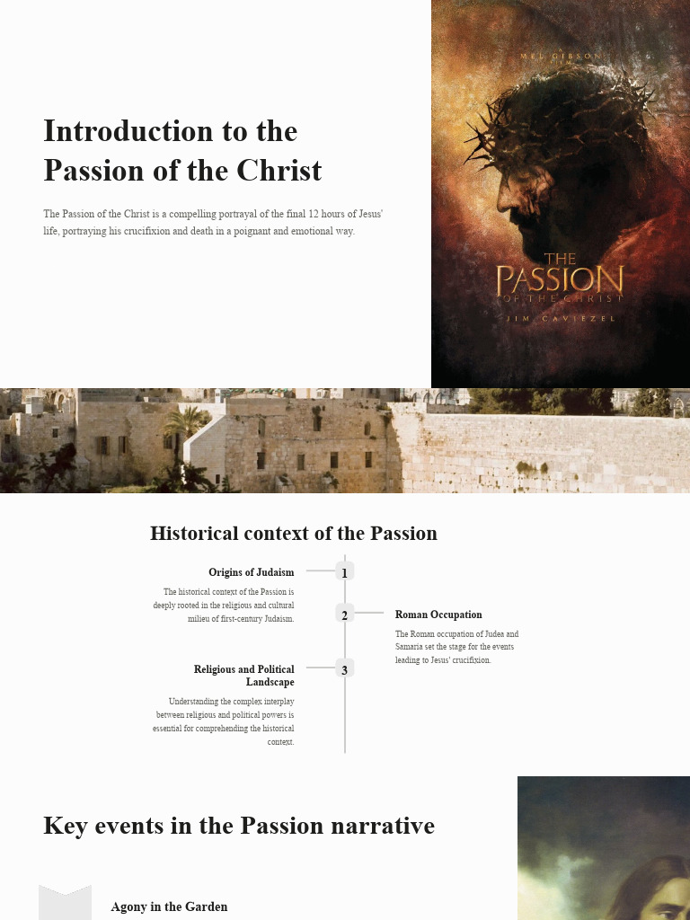Introduction to the Passion of the Christ | PDF | Jesus | Crucifixion Of Jesus