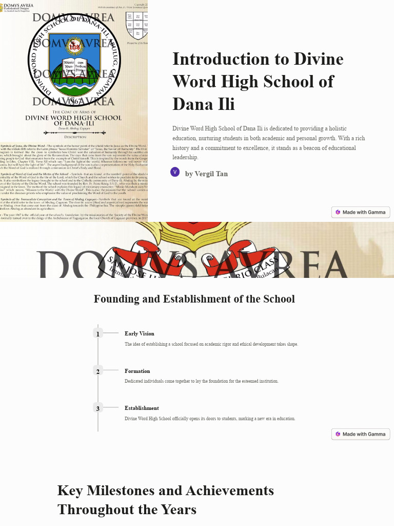 Introduction To Divine Word High School of Dana Ili | PDF | Innovation ...