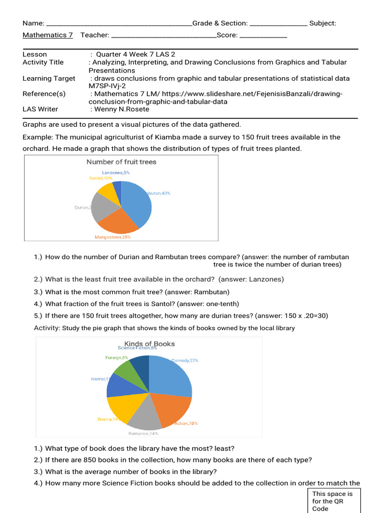 Analyzing Graphics in Math 7 | PDF