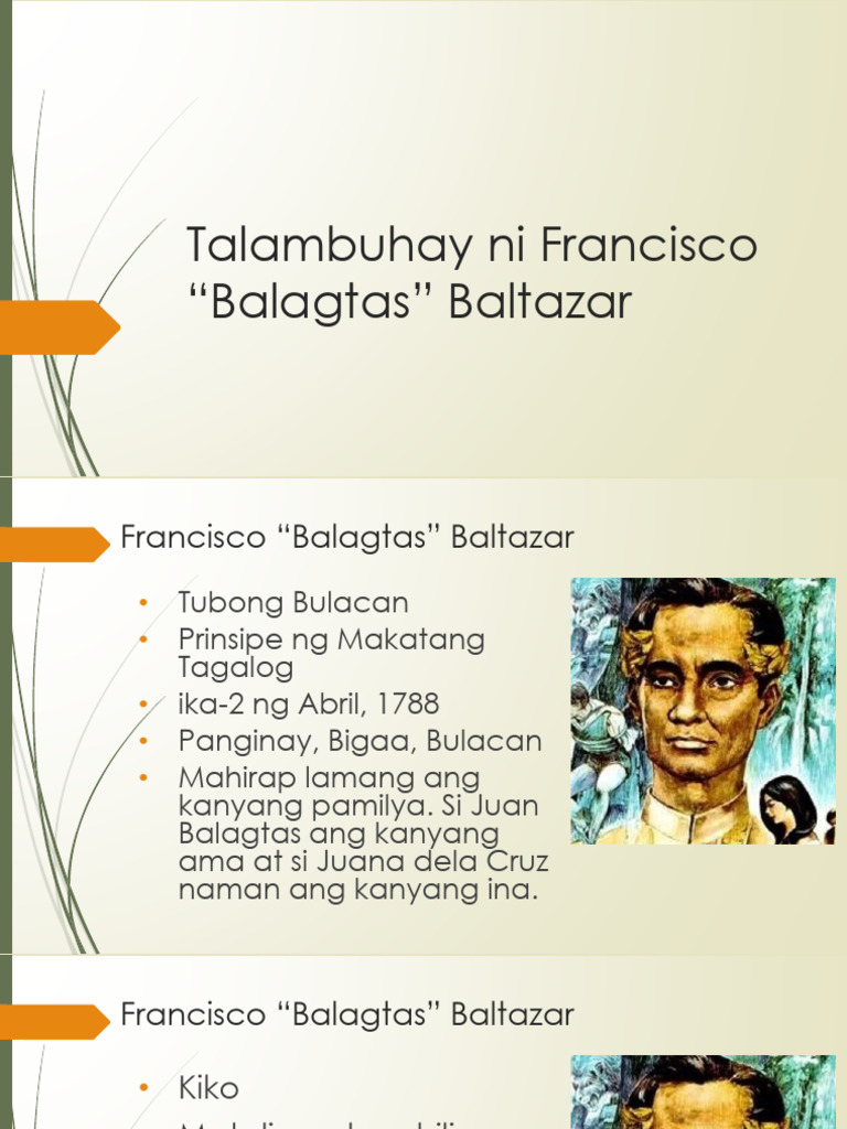 Talambuhay Ni Francisco "Balagtas" Baltazar | PDF