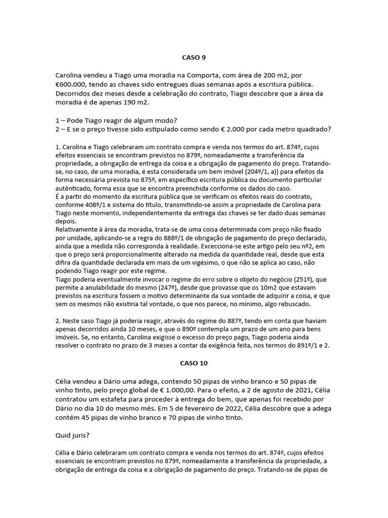 Caso 9 e 10 | PDF | Vinhos