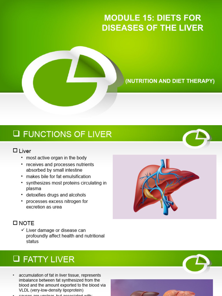 Module 15 Diets For Diseases of The Liver 2 | PDF | Cirrhosis | Liver
