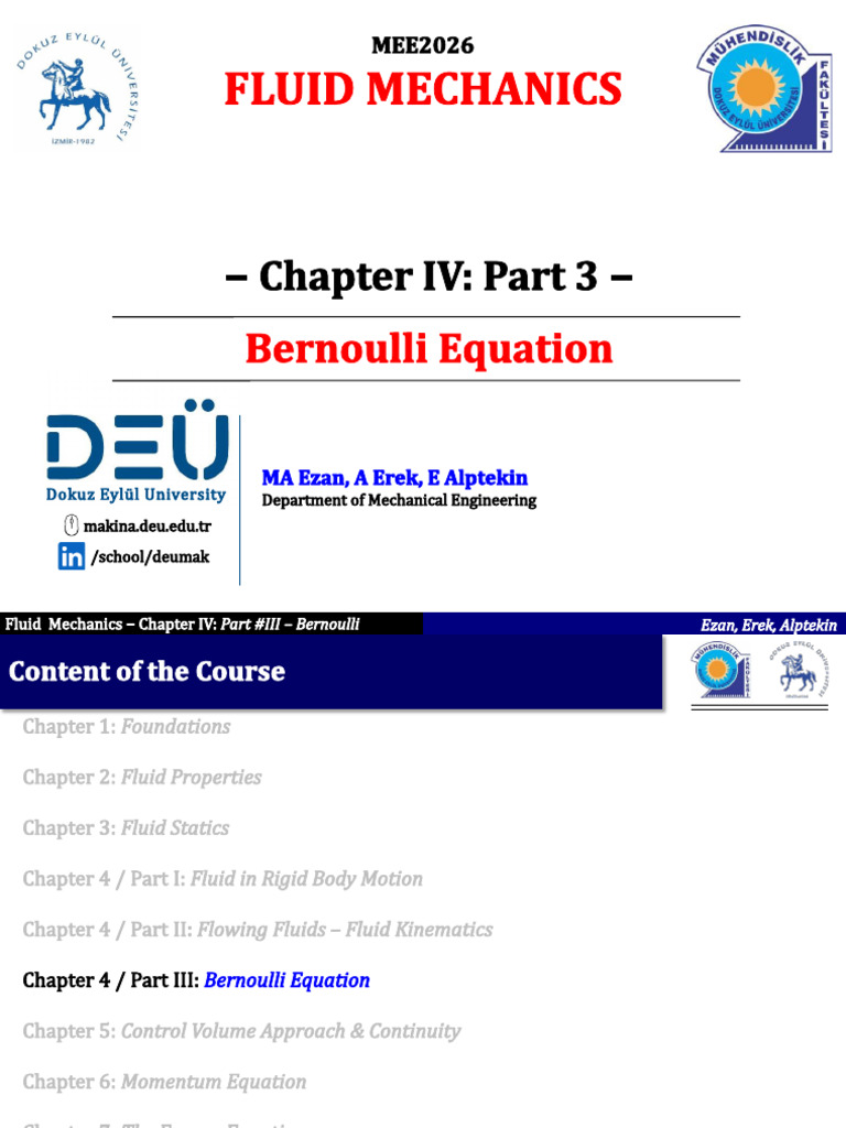 Fluid 04 3 Bernoulli+Equation | PDF | Fluid Dynamics | Pressure