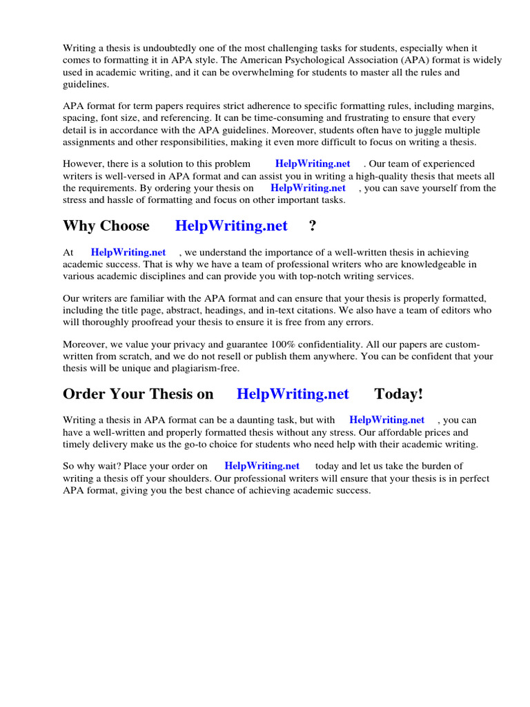 Apa Format For Term Papers | PDF | Apa Style | Written Communication