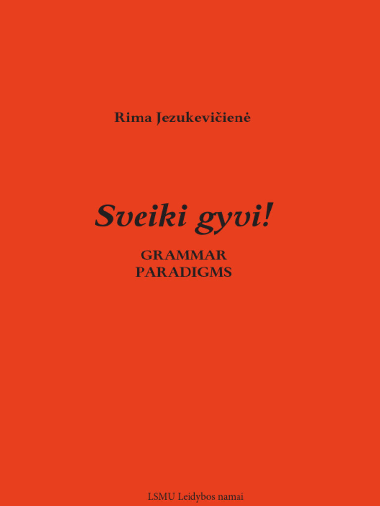 PRINTABLE - GRAMMAR PARADIGMS (00) - Organized | PDF