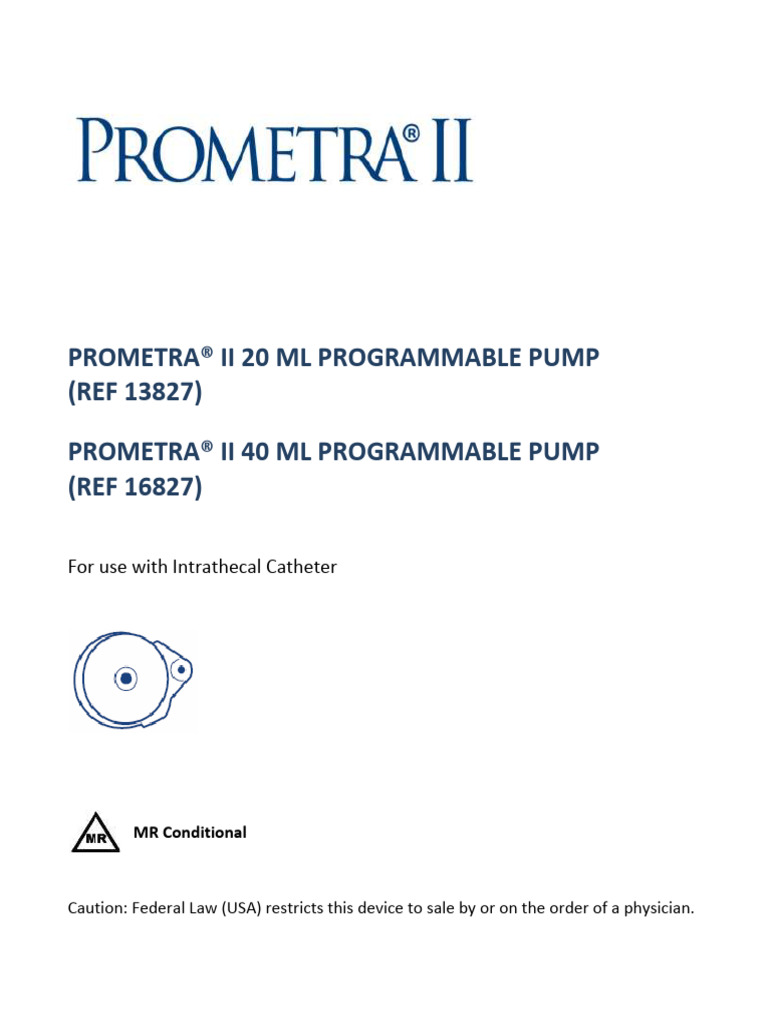 Pl-31790-05 - Prometra II Programmable Pump Ifu Us Commercial | PDF ...