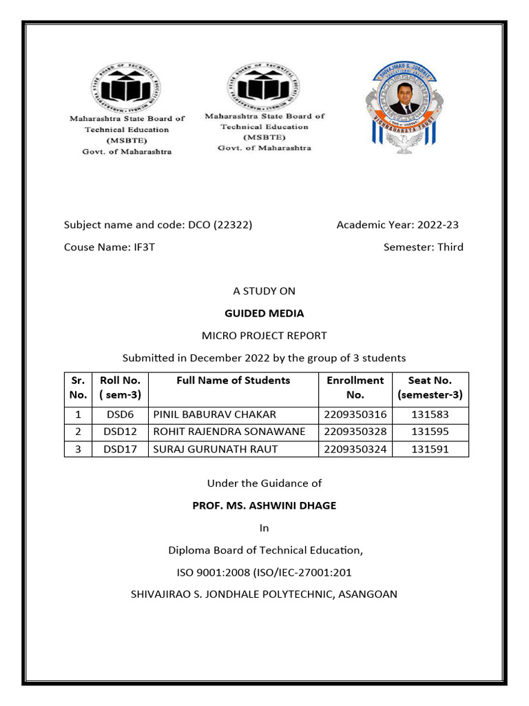 Dco Micro Project | Download Free PDF | Transmission Medium | Optical Fiber
