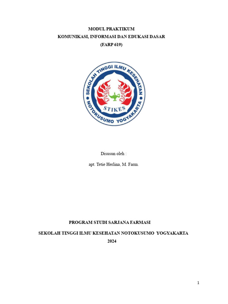 Modul Prakt Kie Dasar - Noto 2024 | PDF