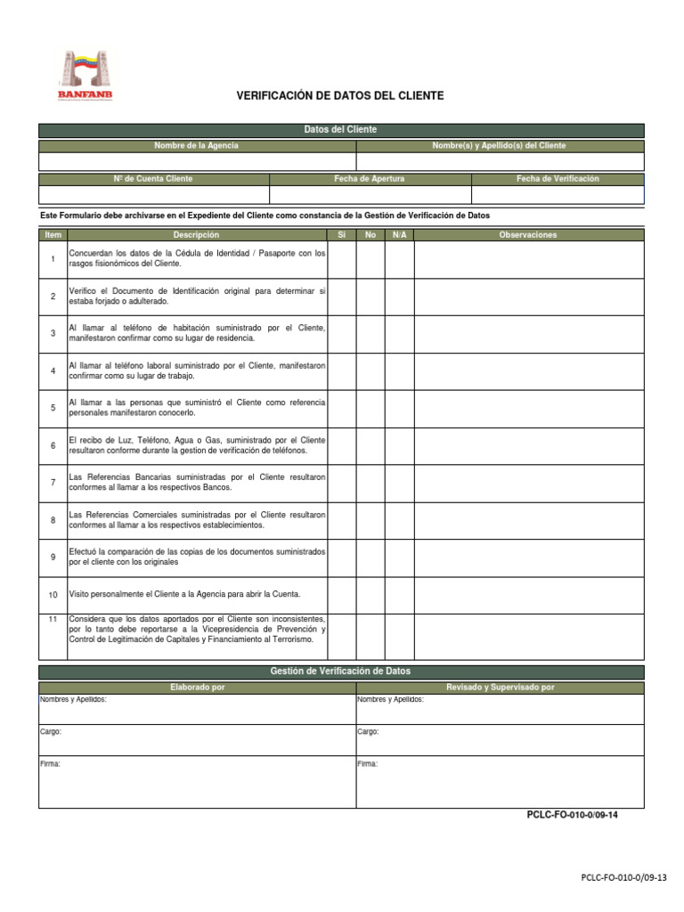 Verificación de Datos del Cliente | PDF | Documento de identidad
