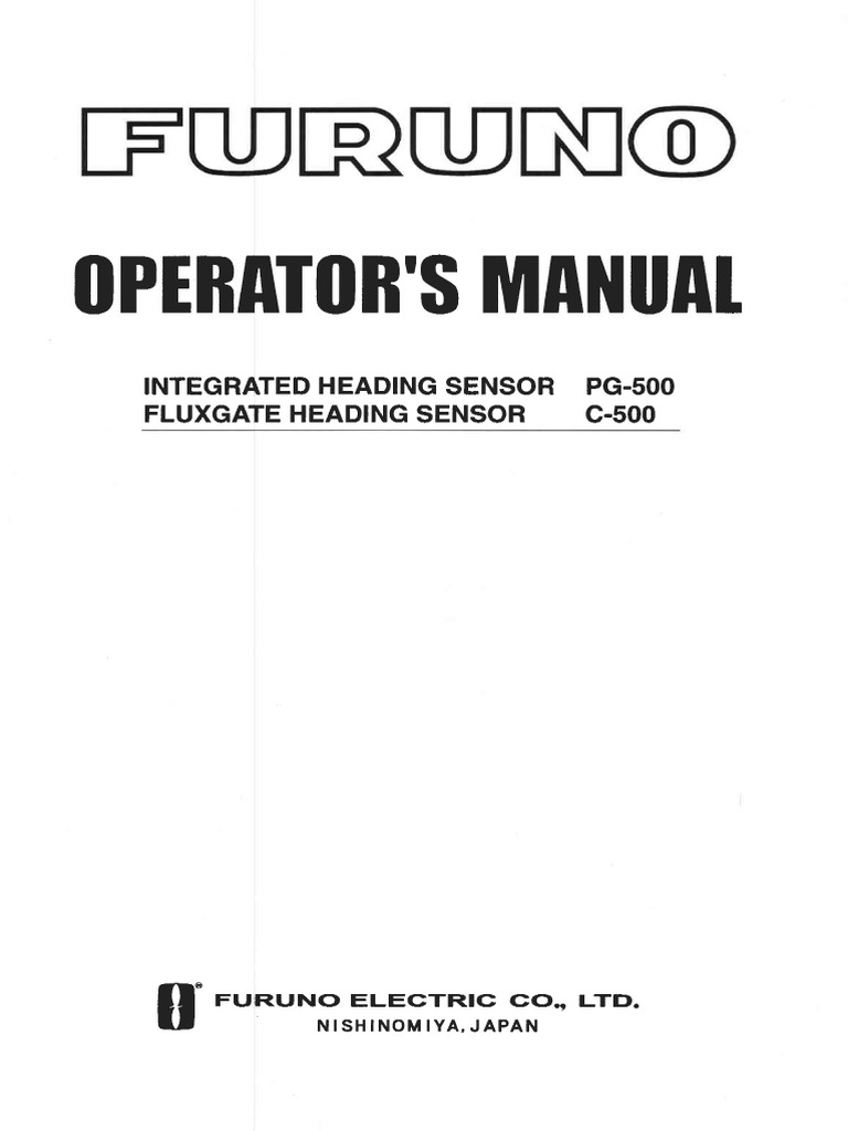 Furuno HeadingSensorPG-500 OM | PDF