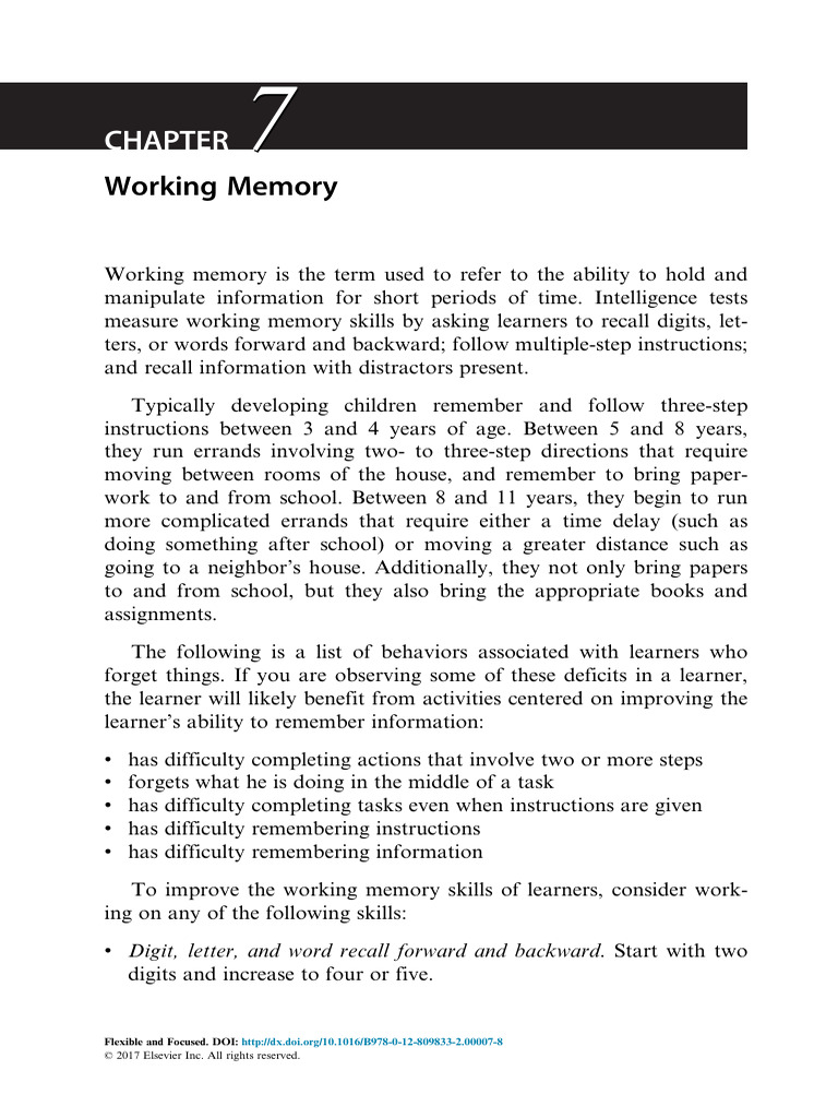 3 s2.0 B9780128098332000078 Main | PDF | Learning | Memory