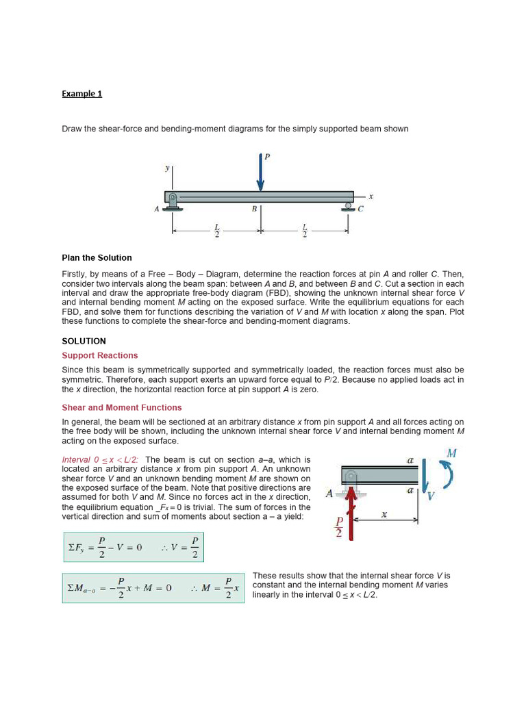 Example 1 | PDF | Bending | Force