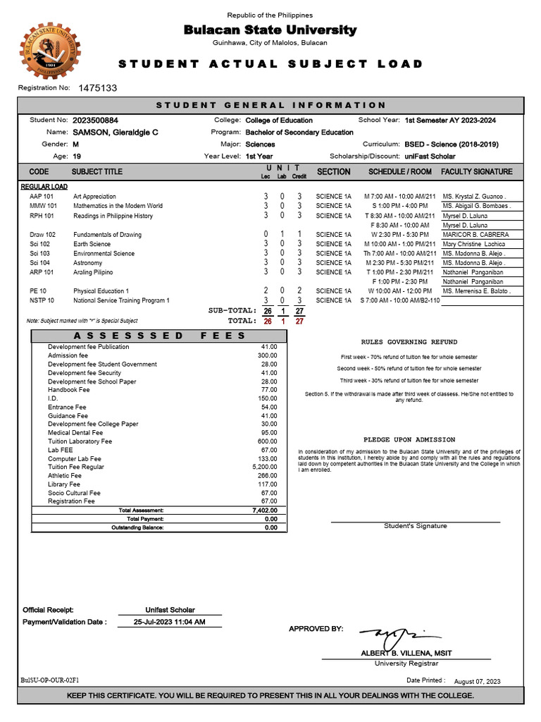 Student Actual Load bsuezIdH9zQT8 | PDF