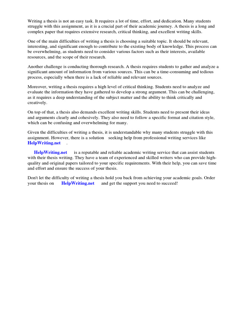 Thesis Writing Challenges & Solutions | PDF | Critical Thinking | Thesis