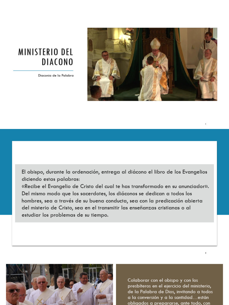 pd3 Esp El Ministerio Del Diacono | PDF | Diácono | Cristo (título)