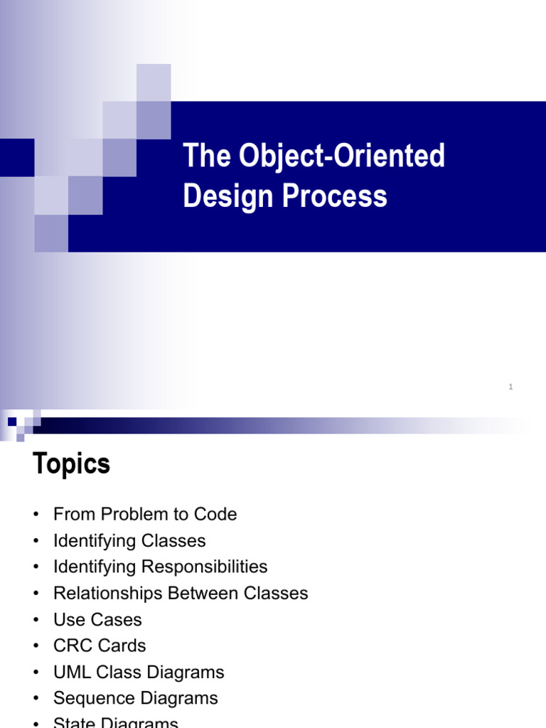 2a-The Object-Oriented Design Process_2024 | PDF | Class (Computer Programming) | Use Case
