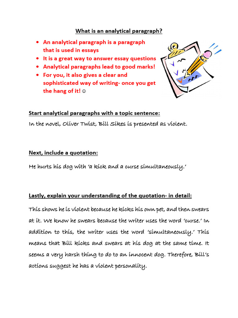 What-is-an-analytical-paragraph | PDF | Paragraph | Oliver Twist