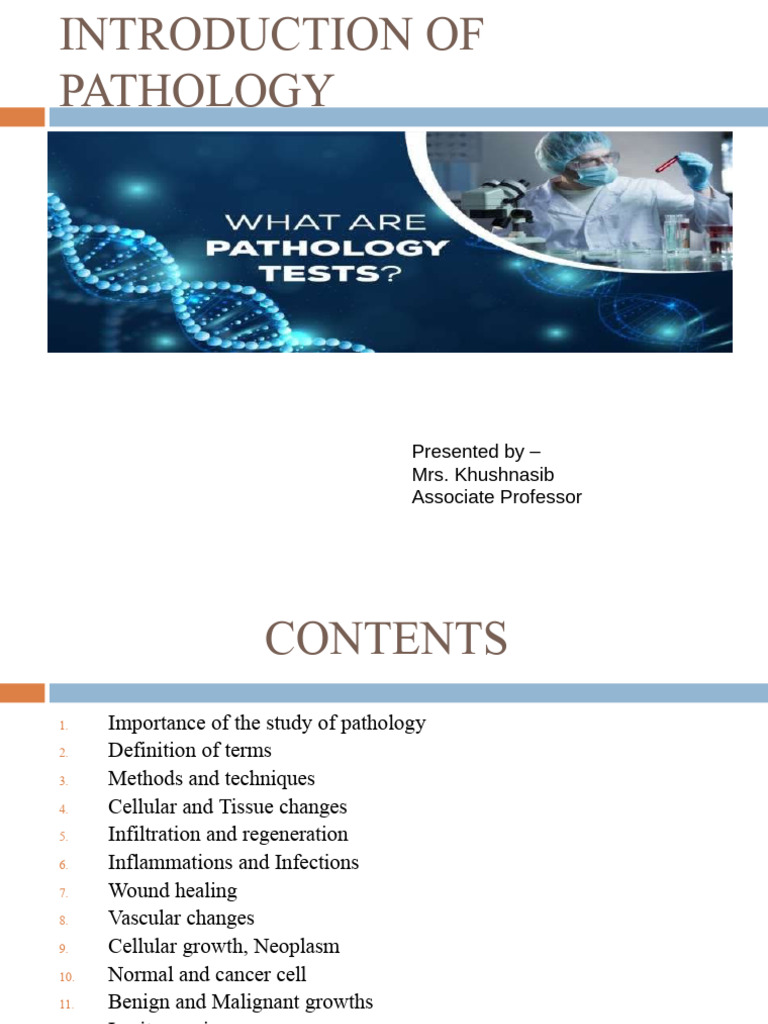 Introduction to Pathology | PDF | Cytopathology | Pathology