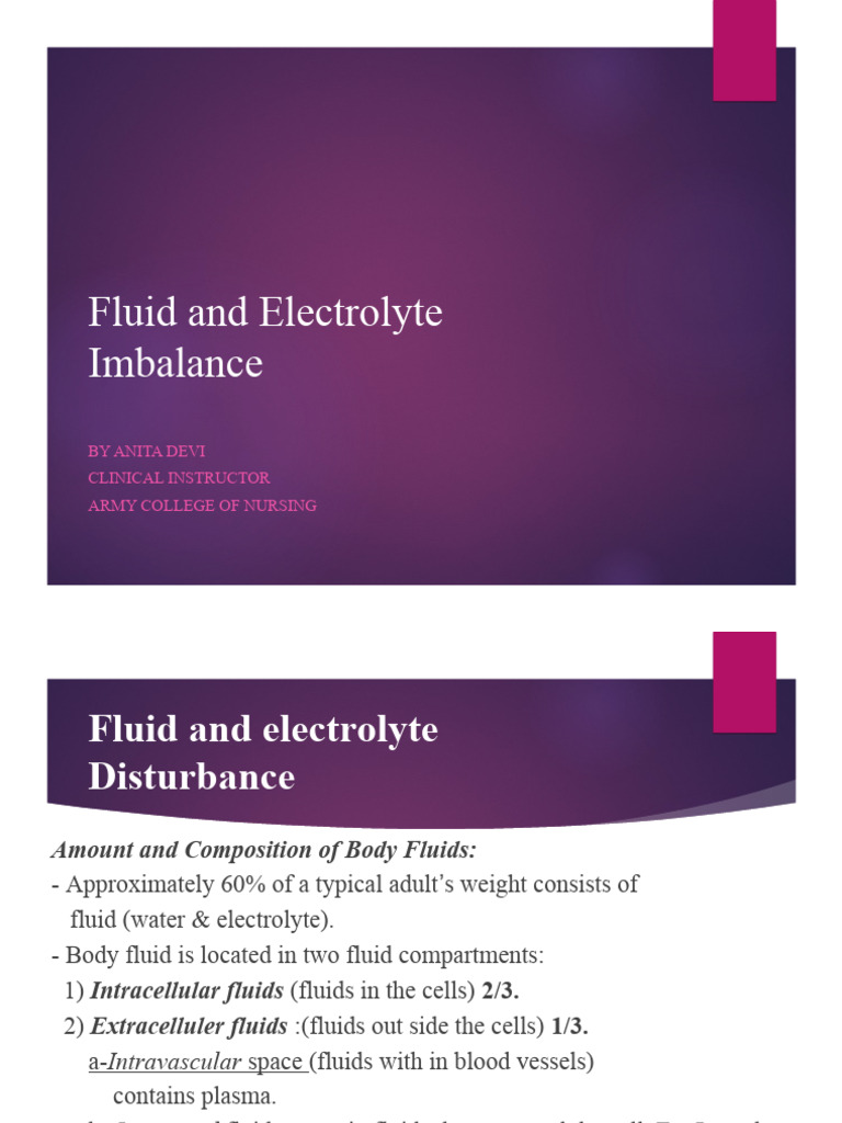 UNIT 3.1 - AHN - Fluid & Electrolyte Imbalance | PDF | Diseases And Disorders | Physiology