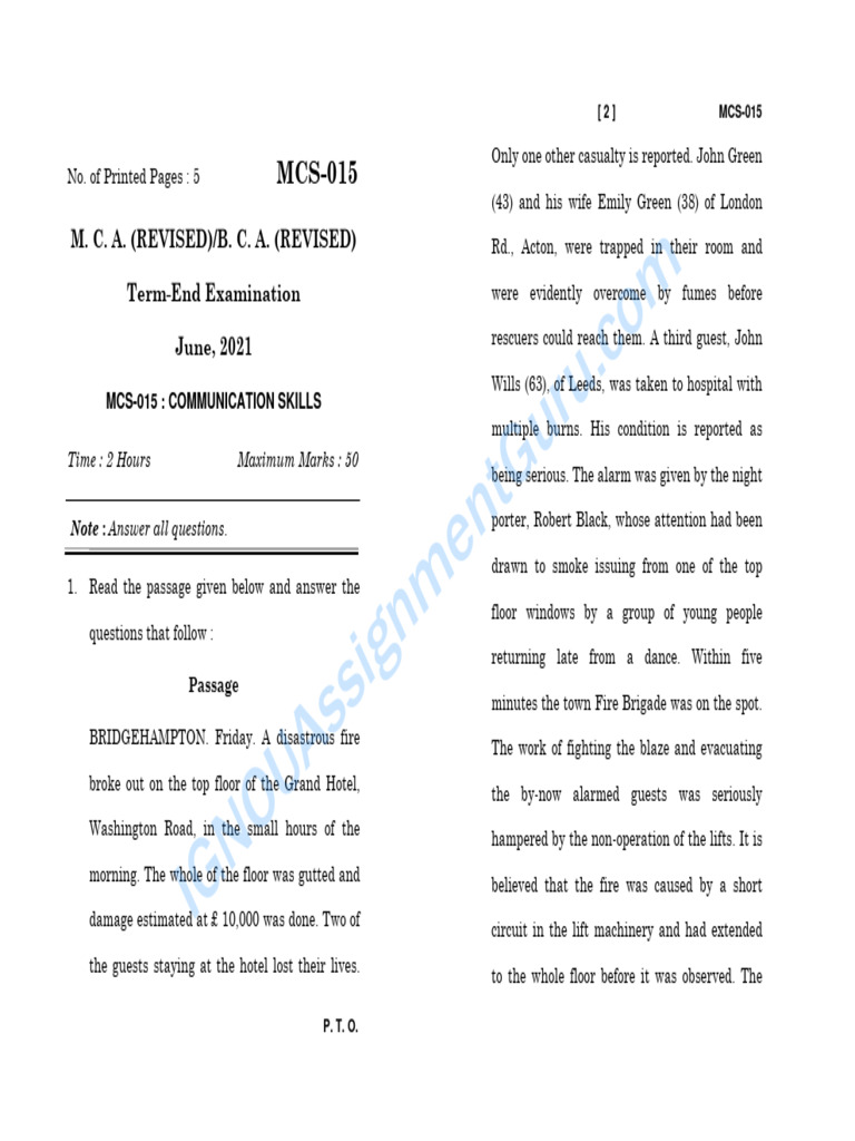 June - 2021 MCS-015 | PDF