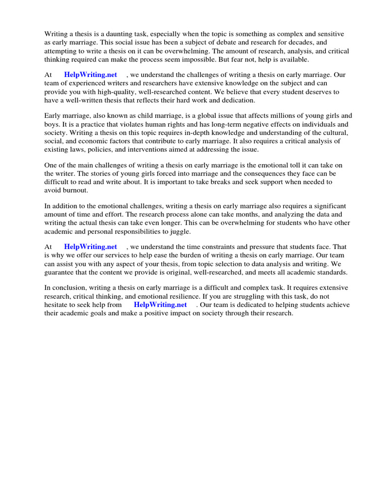 Term Paper Early Marriage | PDF | Marriage | Child Marriage