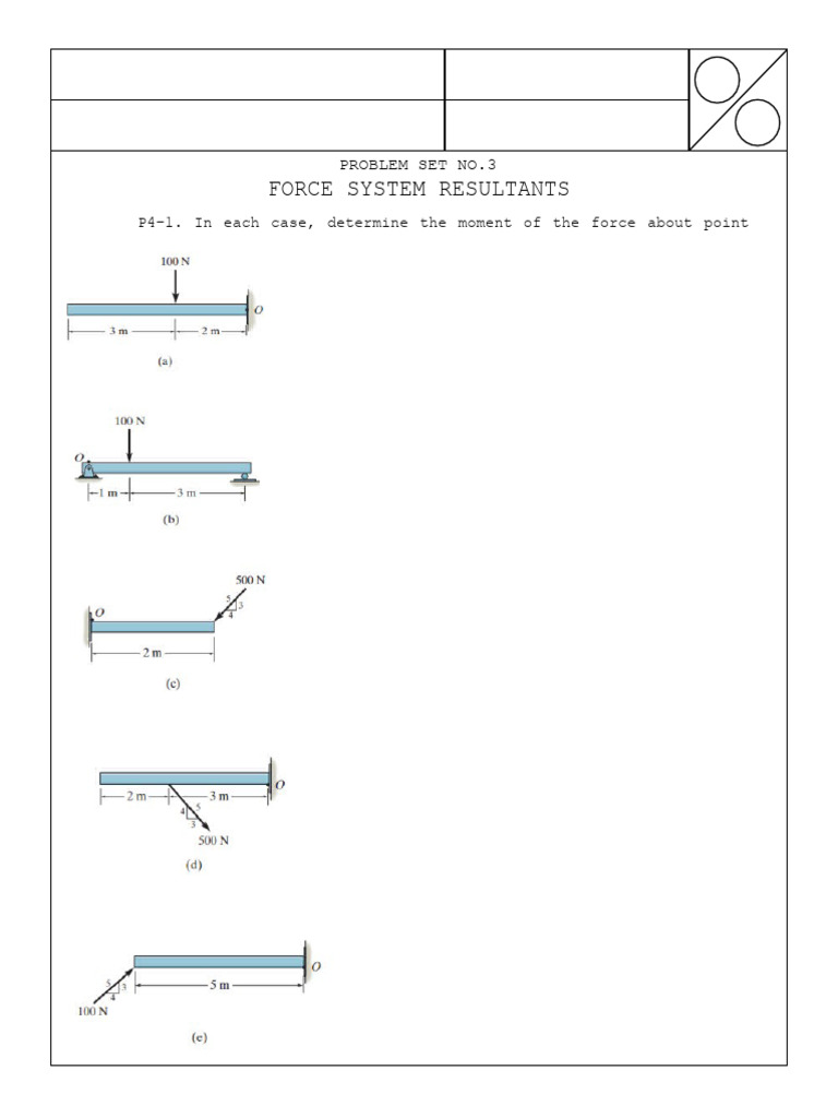 Problem set no 3 | PDF | Force | Mathematical Physics
