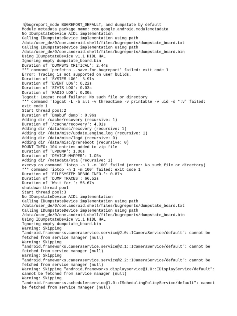 dumpstate | PDF | Zip (File Format) | Computer Architecture