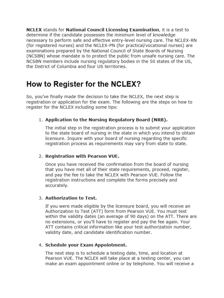 The NCLEX Explained | PDF | National Council Licensure Examination ...