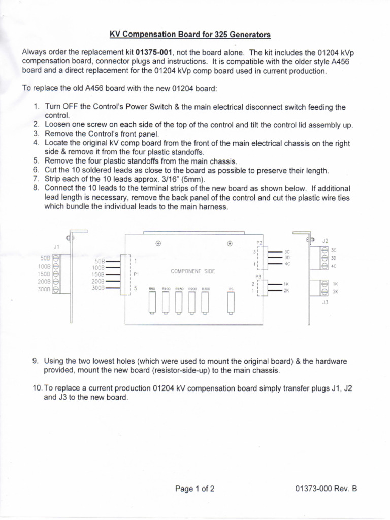 Kv compensator board installation manual americomp 325e x ray generator ... Kv compensator board installation manual americomp 325e x ray generator ...