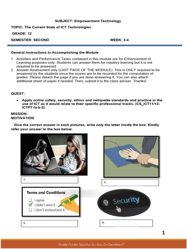 ETECH-WEEK-3-4 New | PDF | Malware | Computer Virus
