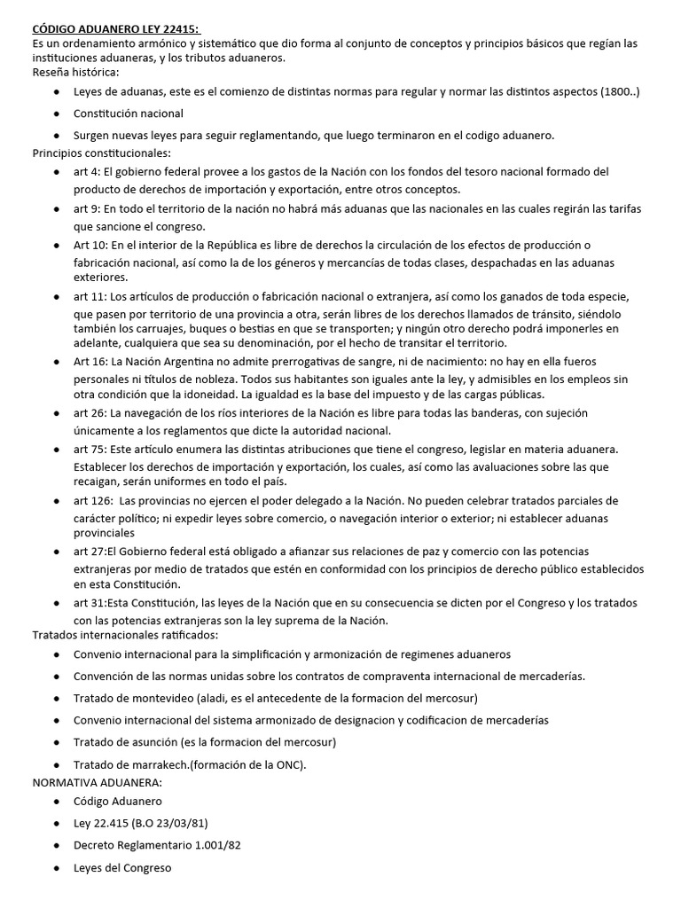 Código Aduanero | PDF | aduana | Arancel