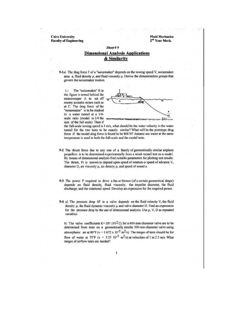 Sheet (Dimensional Analysis) | PDF