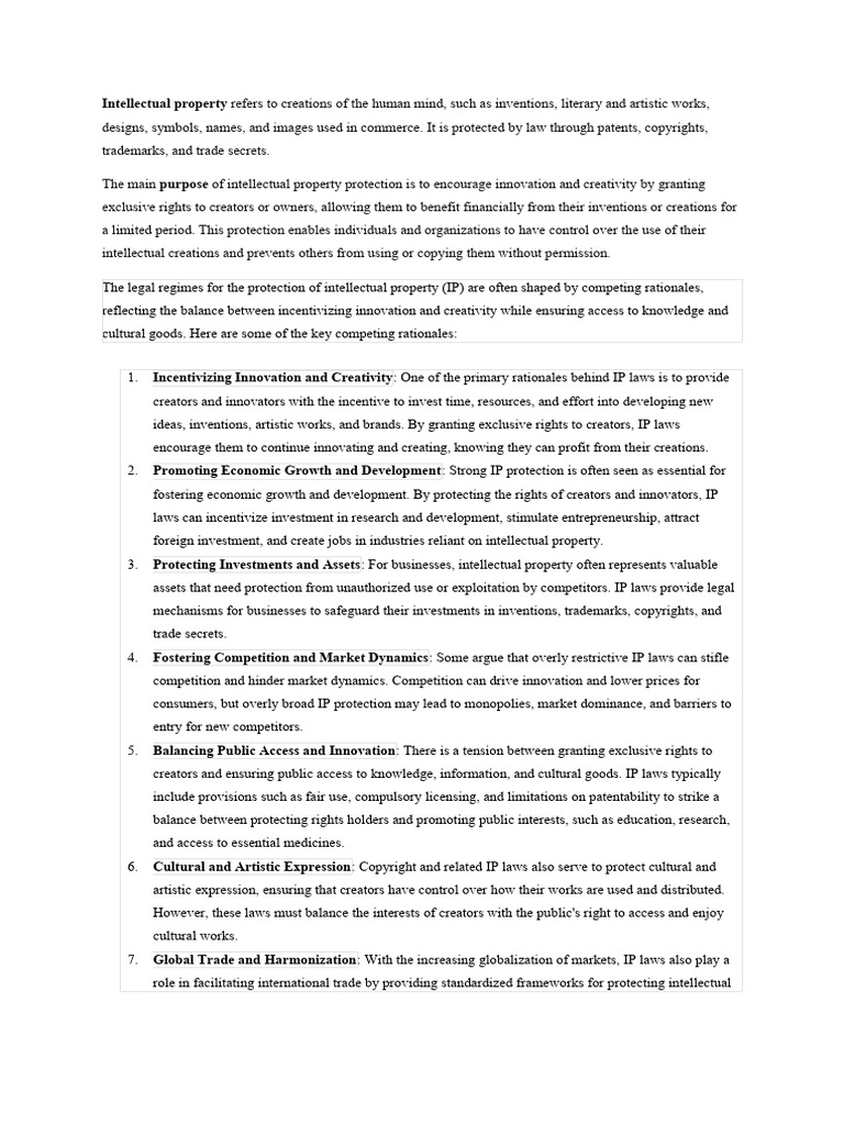 Ipr Notes | PDF | Intellectual Property | World Intellectual Property ...