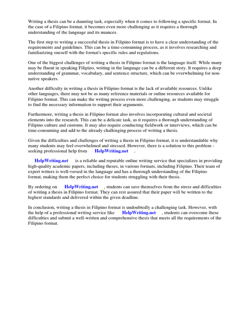 Term Paper in Filipino Format | PDF | Tagalog Language | Thesis
