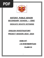 Class 11 English Project Cbse | PDF