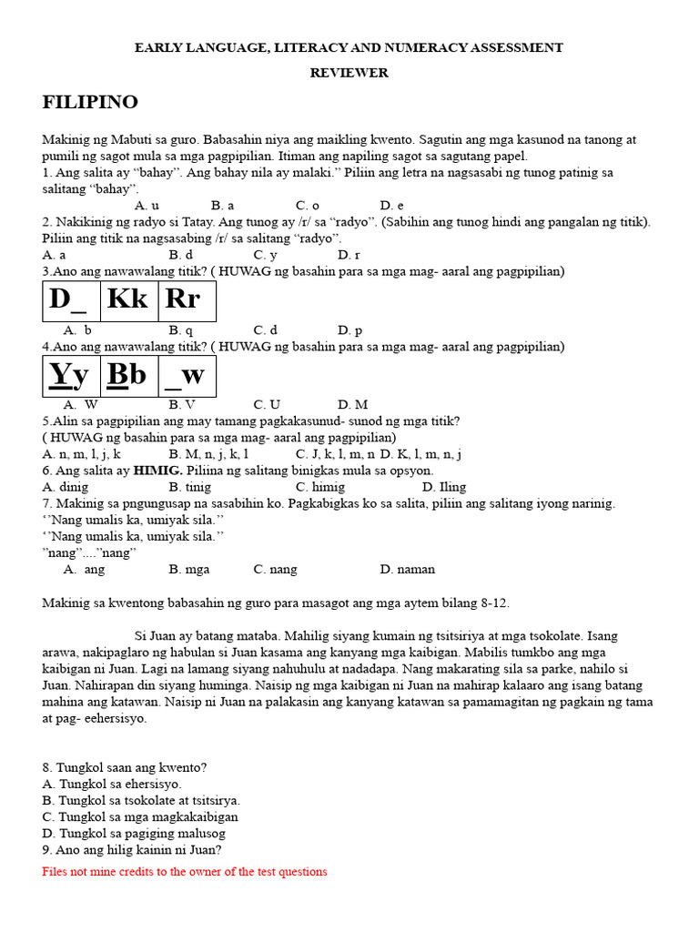 Ellna Filipino Reviewer | PDF