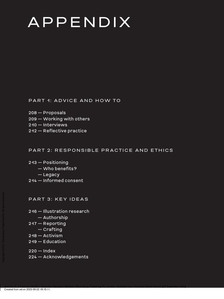 Illustration Research Methods - (Appendix) | PDF | Reflective Practice | Cognition