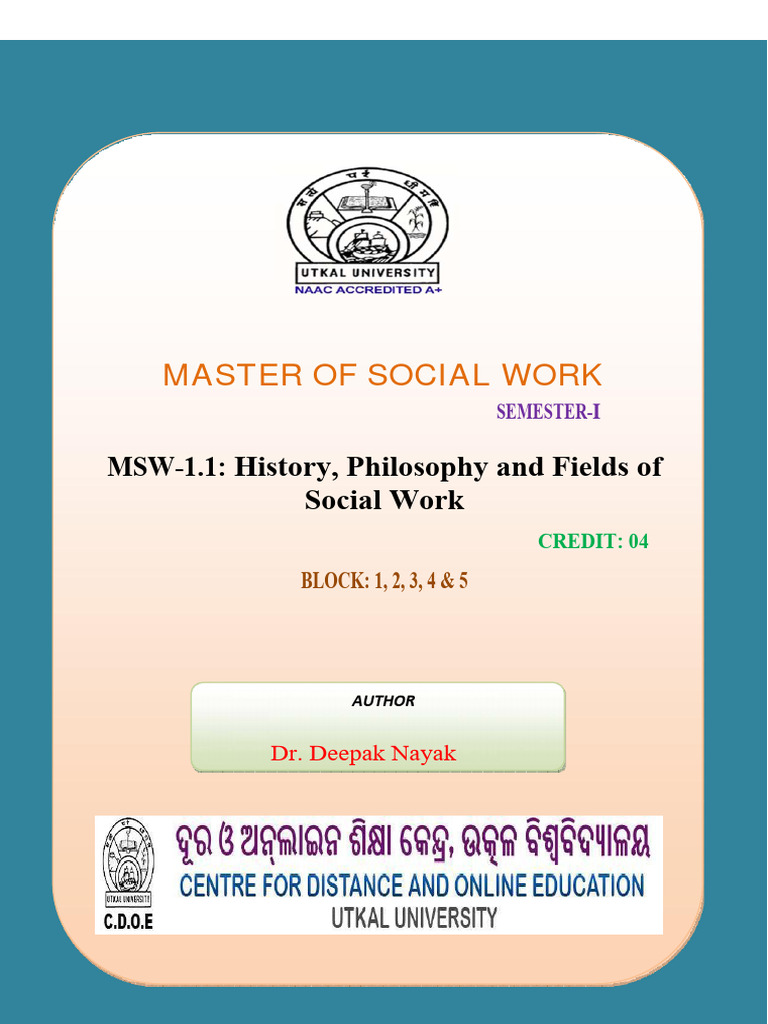 MSW Paper-1 | PDF | Social Work | Welfare