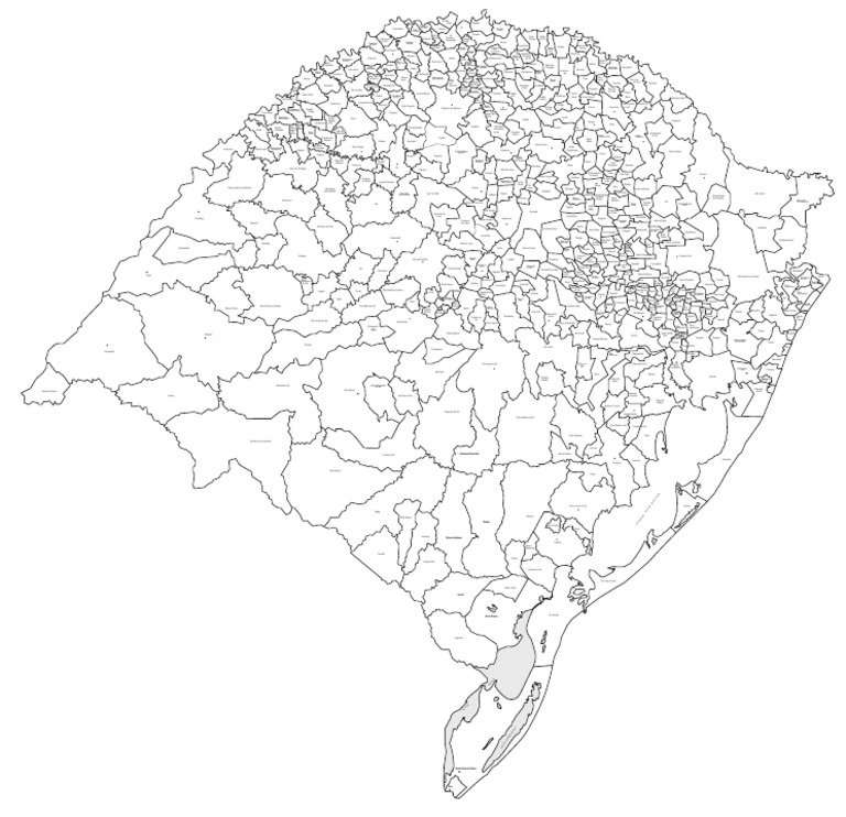 Mapa Completo das Cidades do RS | PDF | Brasil